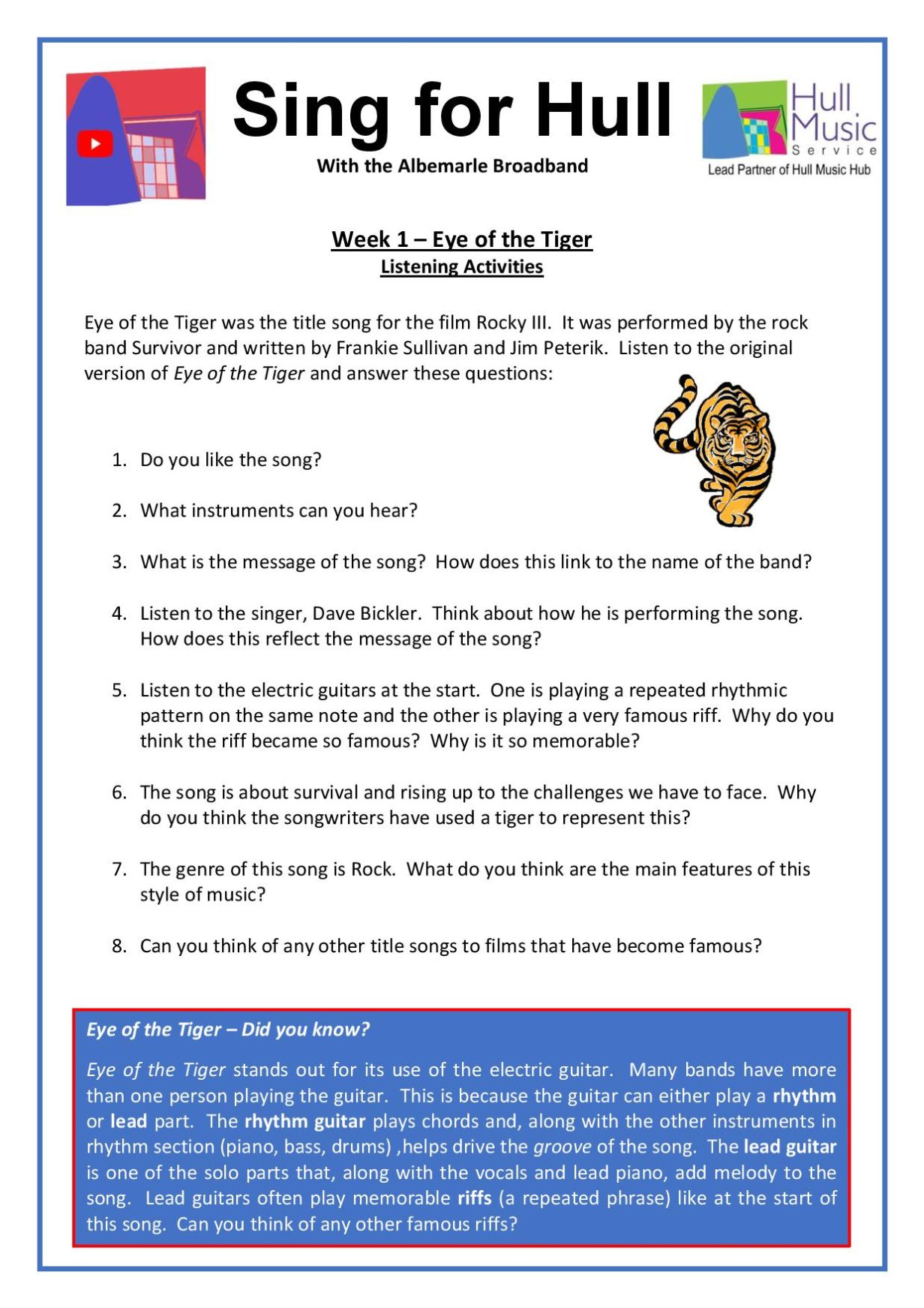 Eye of the Tiger 2021